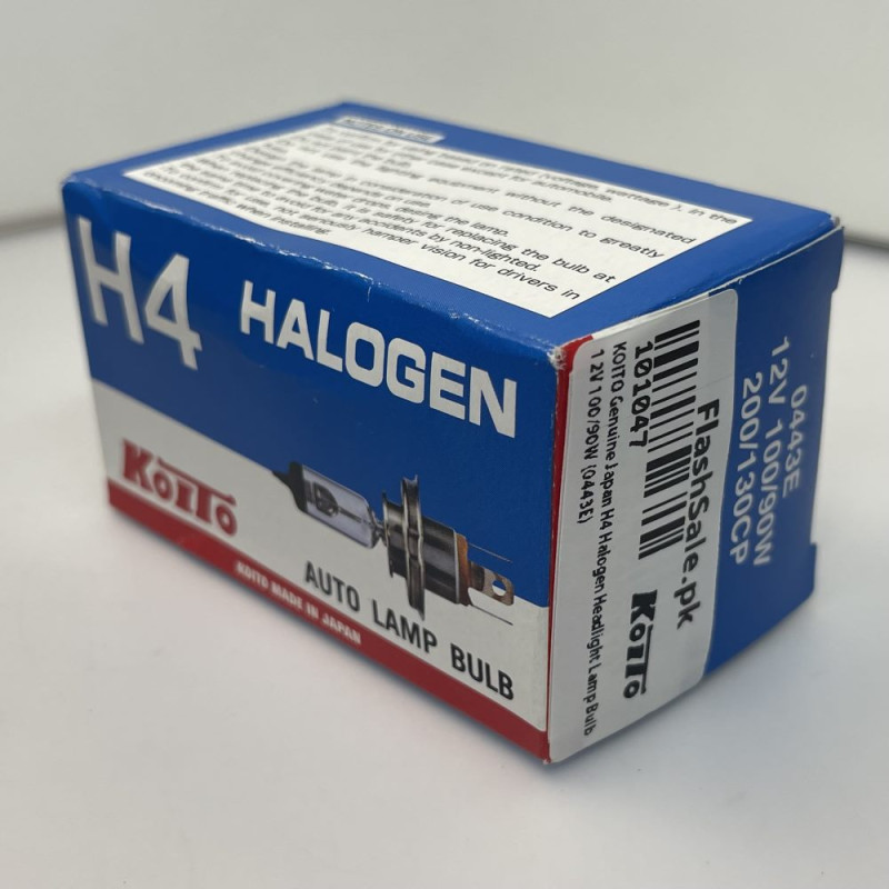 KOITO Genuine Japan 12V 100/90W H4 Halogen Headlight Lamp Bulb 0443E