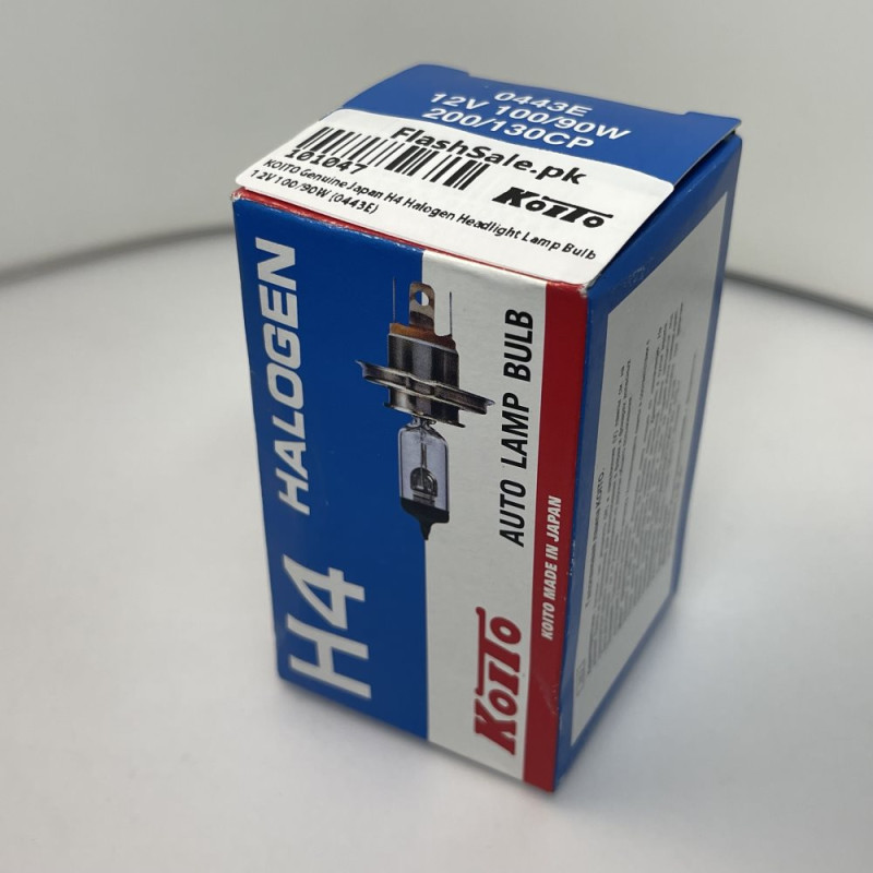 KOITO Genuine Japan 12V 100/90W H4 Halogen Headlight Lamp Bulb 0443E