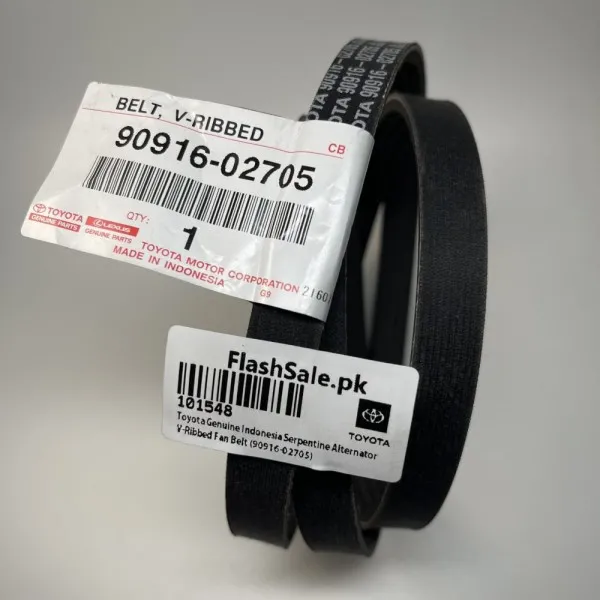 Toyota Genuine Indonesia Serpentine Alternator V-Ribbed Fan Belt 90916 ...