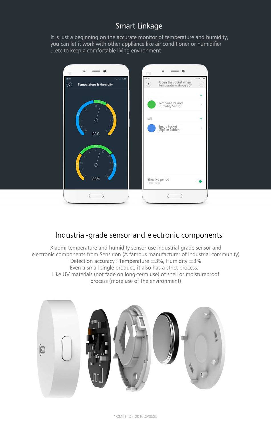 Xiaomi Mijia Smart Temperature and Humidity Sensor Xiaomi Mijia Smart Temperature and Humidity Sensor