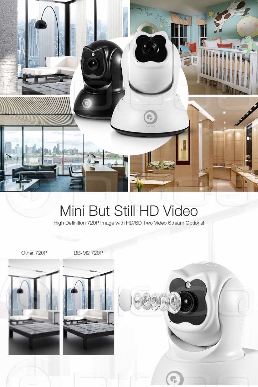 Digoo BB-M2 Onvif 720p HD PTZ WiFi IP Camera