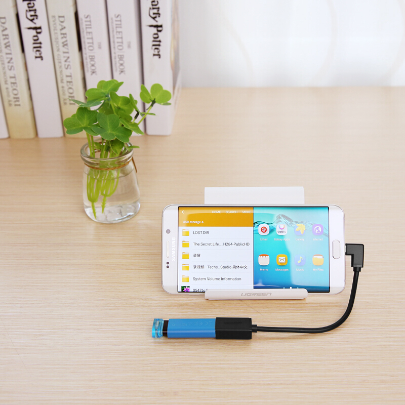 Ugreen US119 Hi-Speed 90 Degrees Angle Micro USB OTG Adapter 0.12m ...