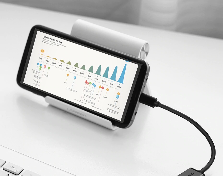 Ugreen US133 Hi-Speed Micro USB OTG Adapter 0.12m Round Cable