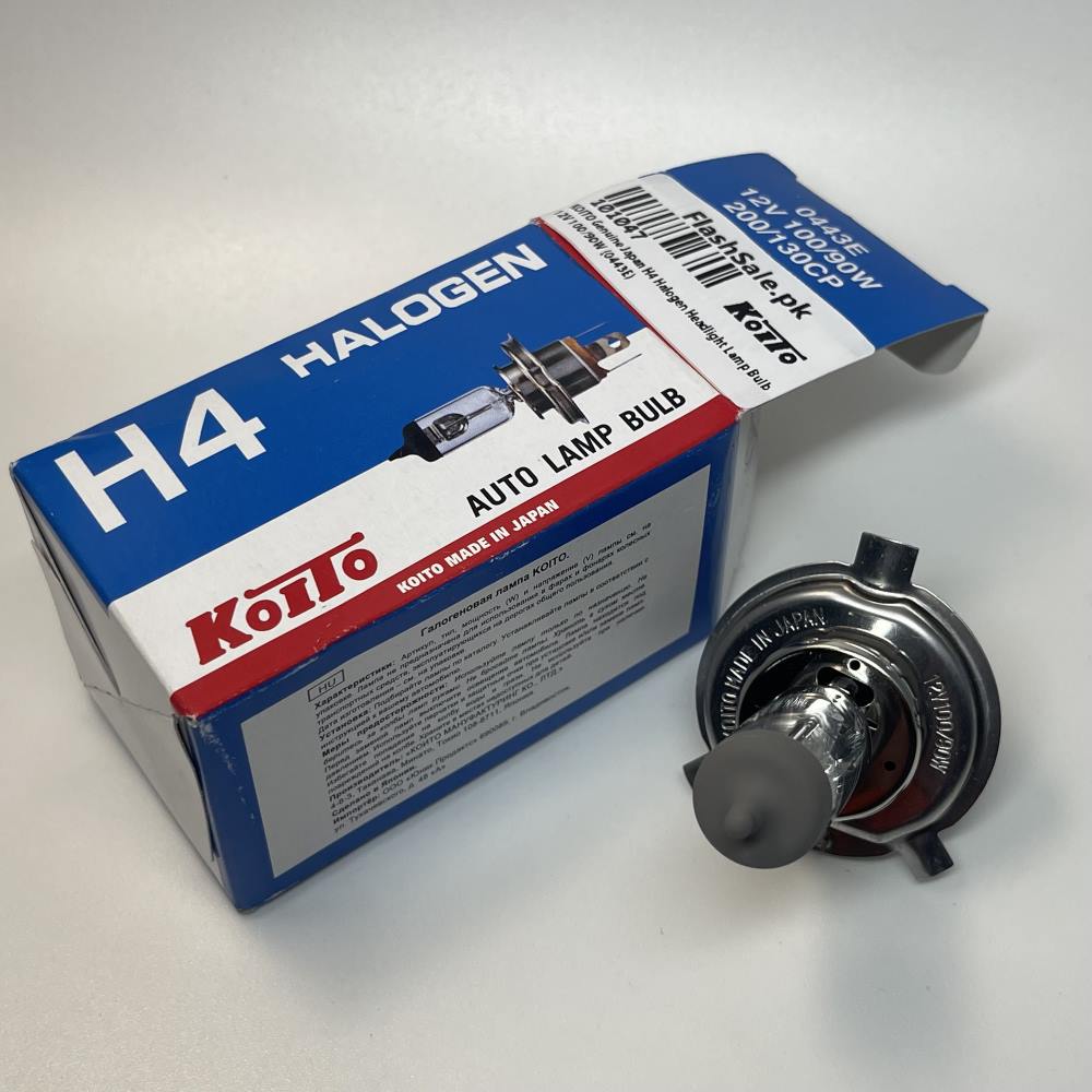 KOITO Genuine Japan 12V 100/90W H4 Halogen Headlight Lamp Bulb 0443E