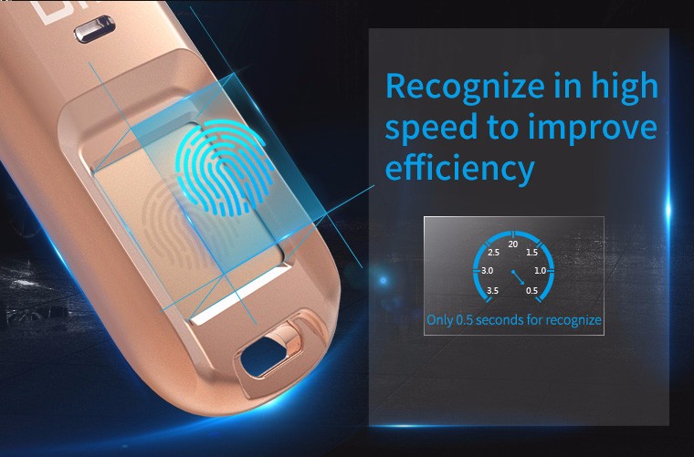 DM F2 Biometric Fingerprint Encrypted USB Flash Drive